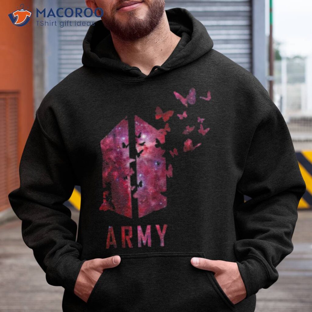 BTS Army Logo With Destructive Butterfly | Kpop Army Shirt