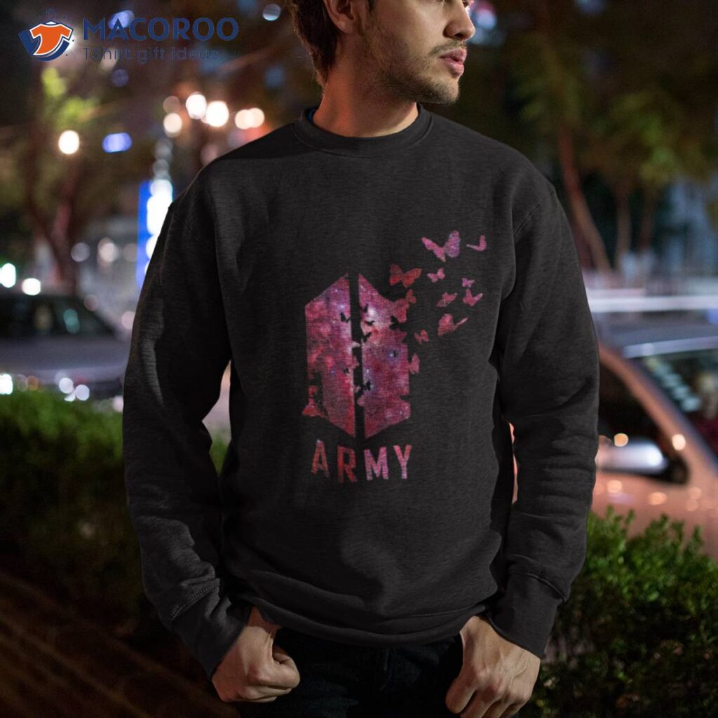 BTS Army Logo With Destructive Butterfly | Kpop Army Shirt