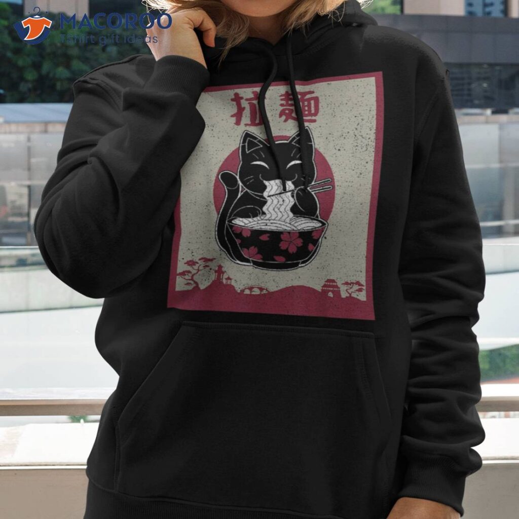 Cat Ra Bowl Anime Japanese Noodles Kawaii Neko Girl Gifts Shirt