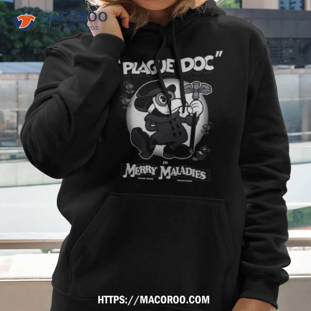 Merry Maladies Cartoon Plague Doctor Rubber Hose Shirt