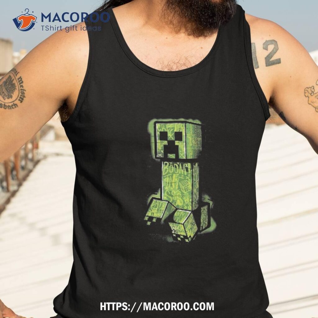 Minecraft Creeper Graffiti Sit Shirt