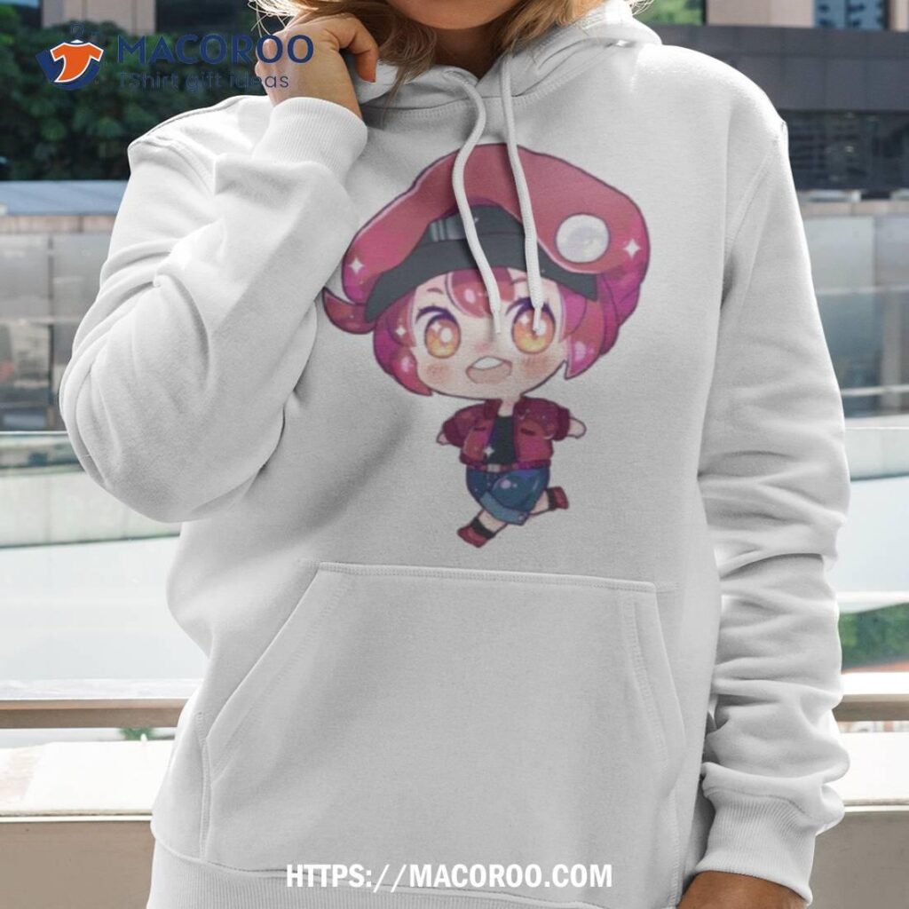 Red Blood Cell Anime Chibi Cells At Work Shirt