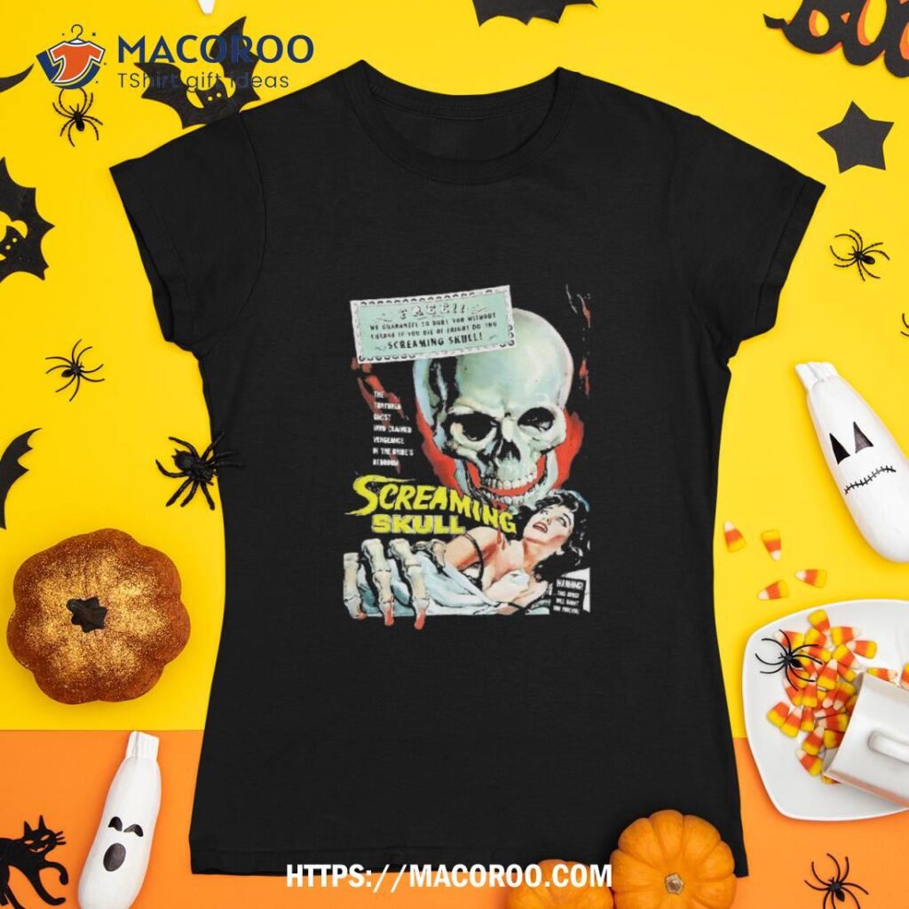 Screaming Skull Vintage Movie Poster, Sci-fi Horror Film Art Shirt ...