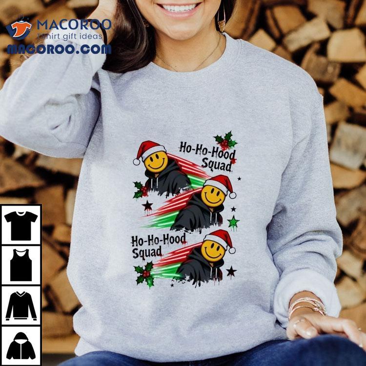 Ho-ho-hood Squad Christmas Smiley Face Shirt
